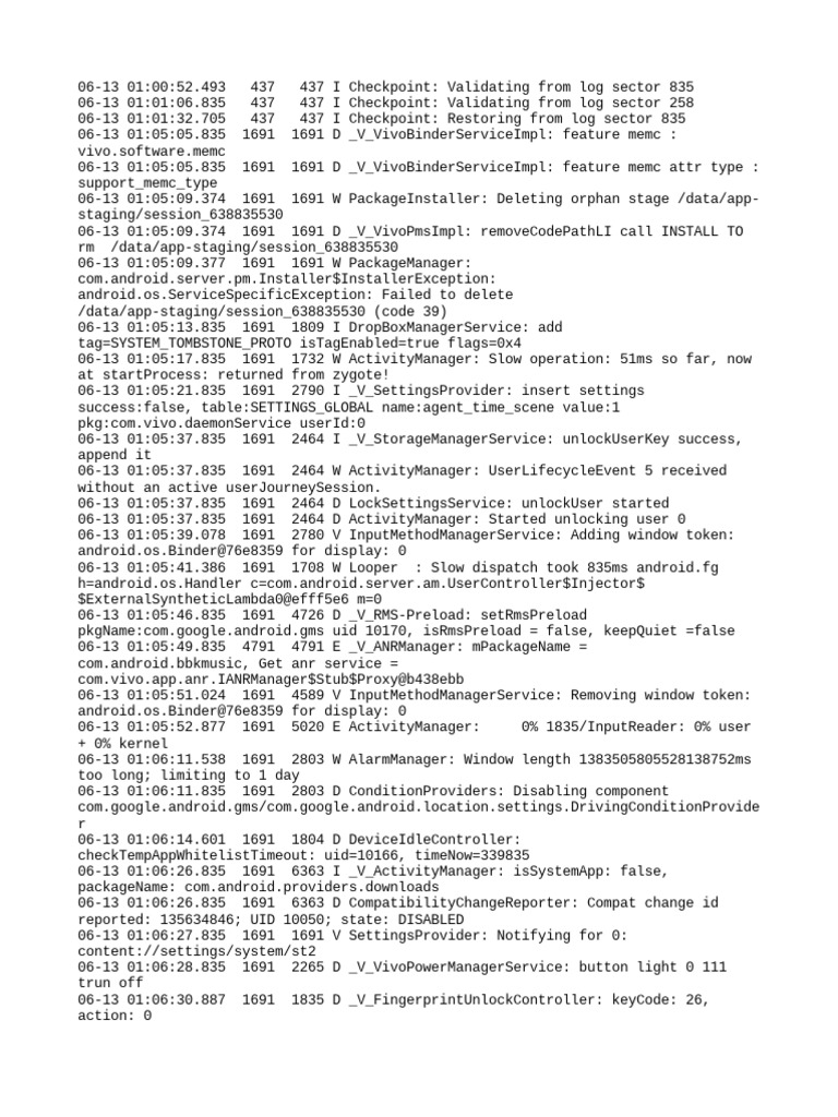 Log | PDF | System Software | Information Technology Management