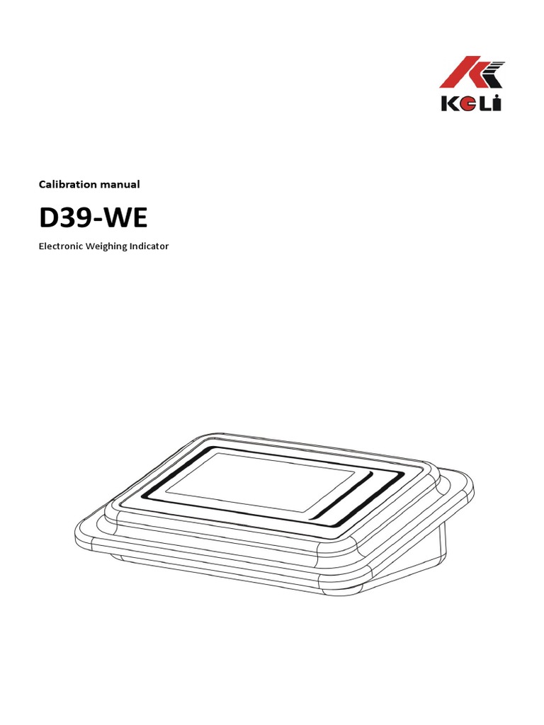 Keli d39 Calibration Manual | PDF | Weighing Scale | Calibration