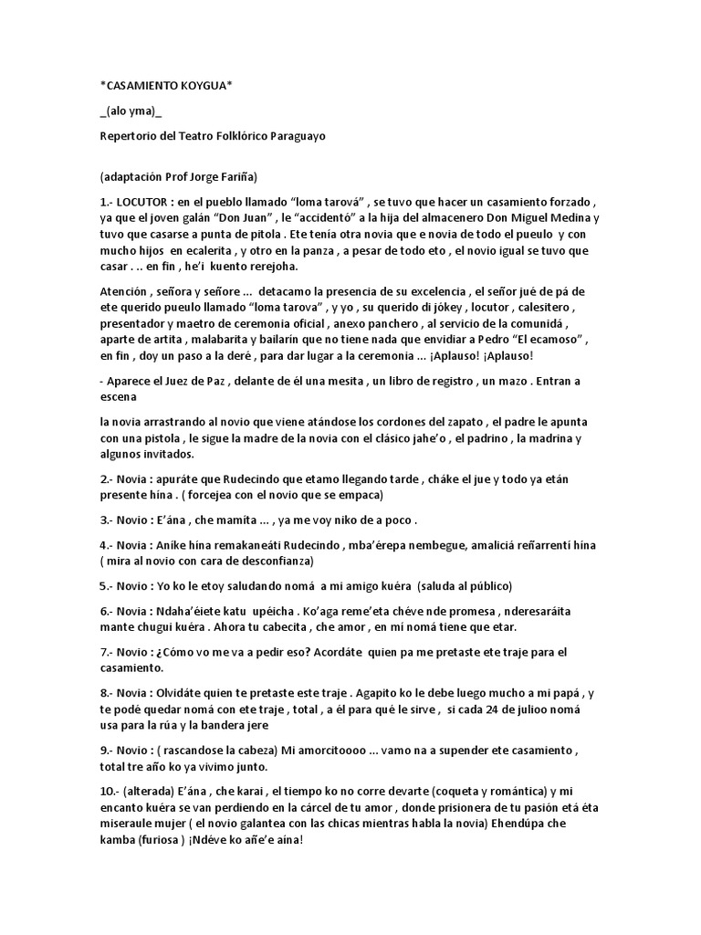 Casamiento Koygua 2 | PDF