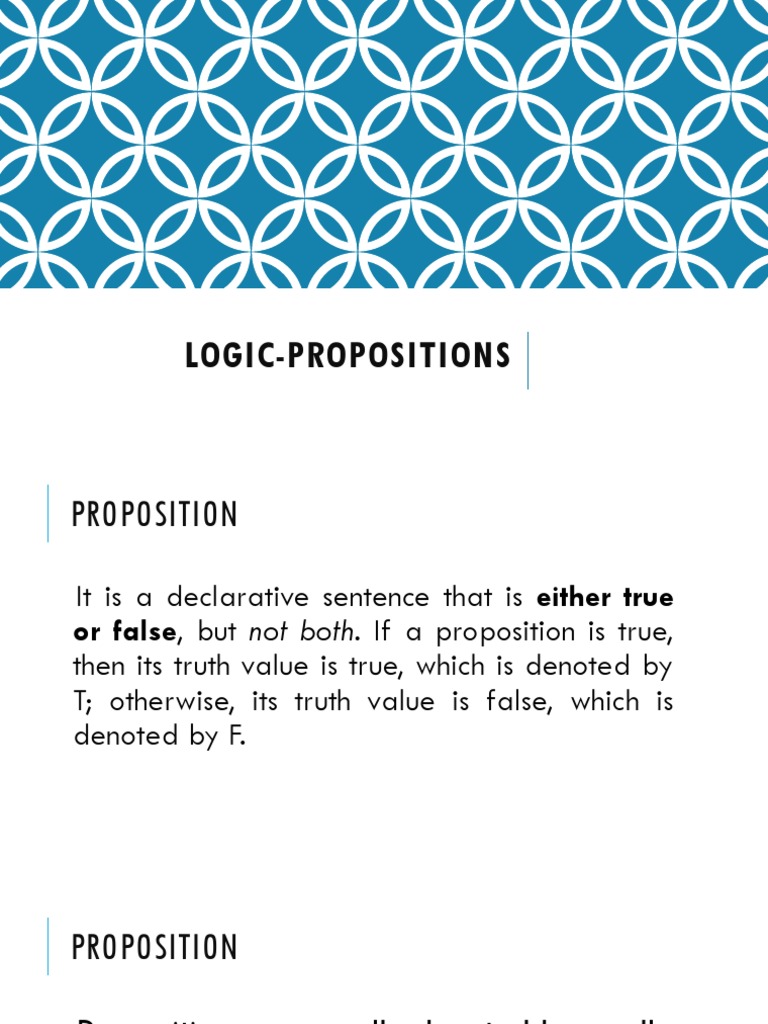 Q2 W8 W9 Logic | PDF | Proposition | Contradiction