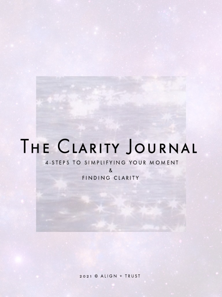 Clarity+Journal+by+Michele+Lee +a++t | PDF | Neuroplasticity | Nervous System
