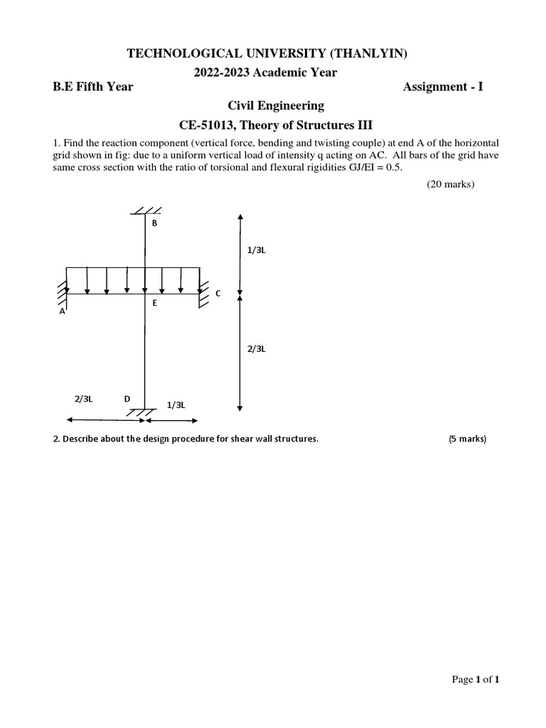 Civil Eng. Structure Analysis | PDF