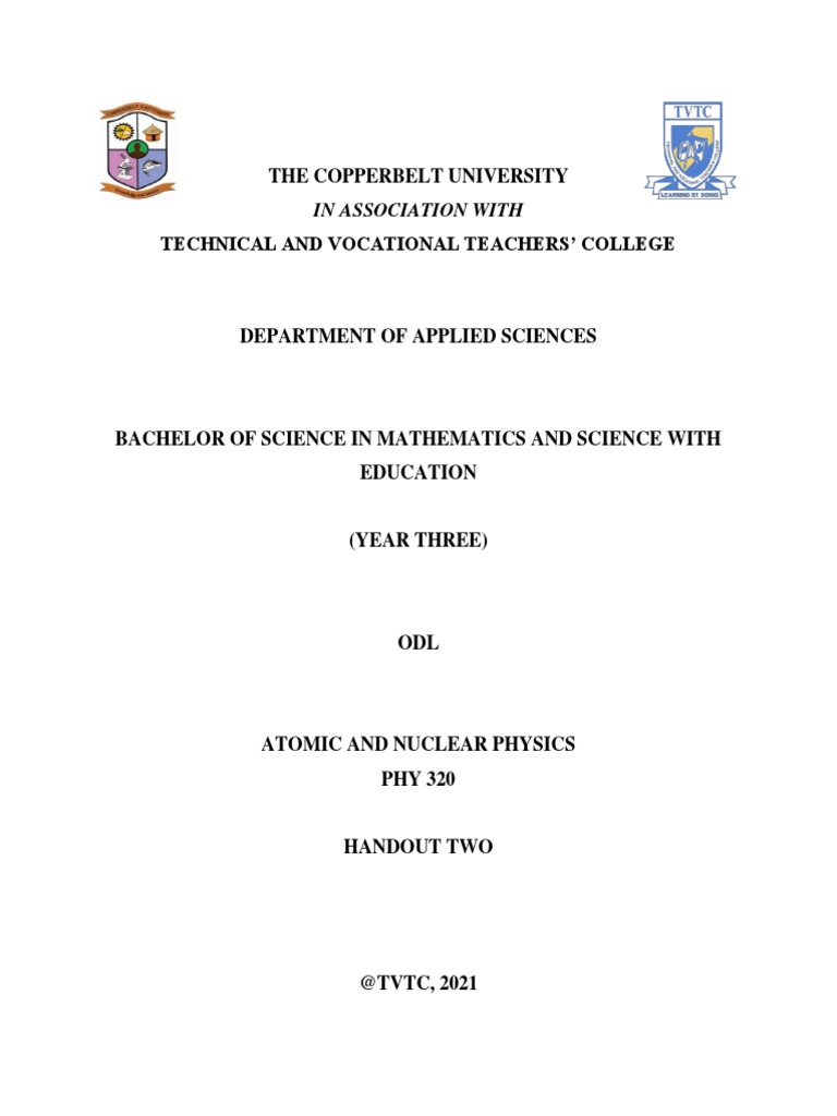 Atomic and Nuclear Physics - Handout Two | PDF | Radioactive Decay ...
