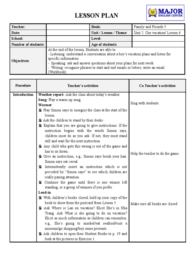FF5 - Unit 2 - Lesson 6 | PDF | Communication | Cognition