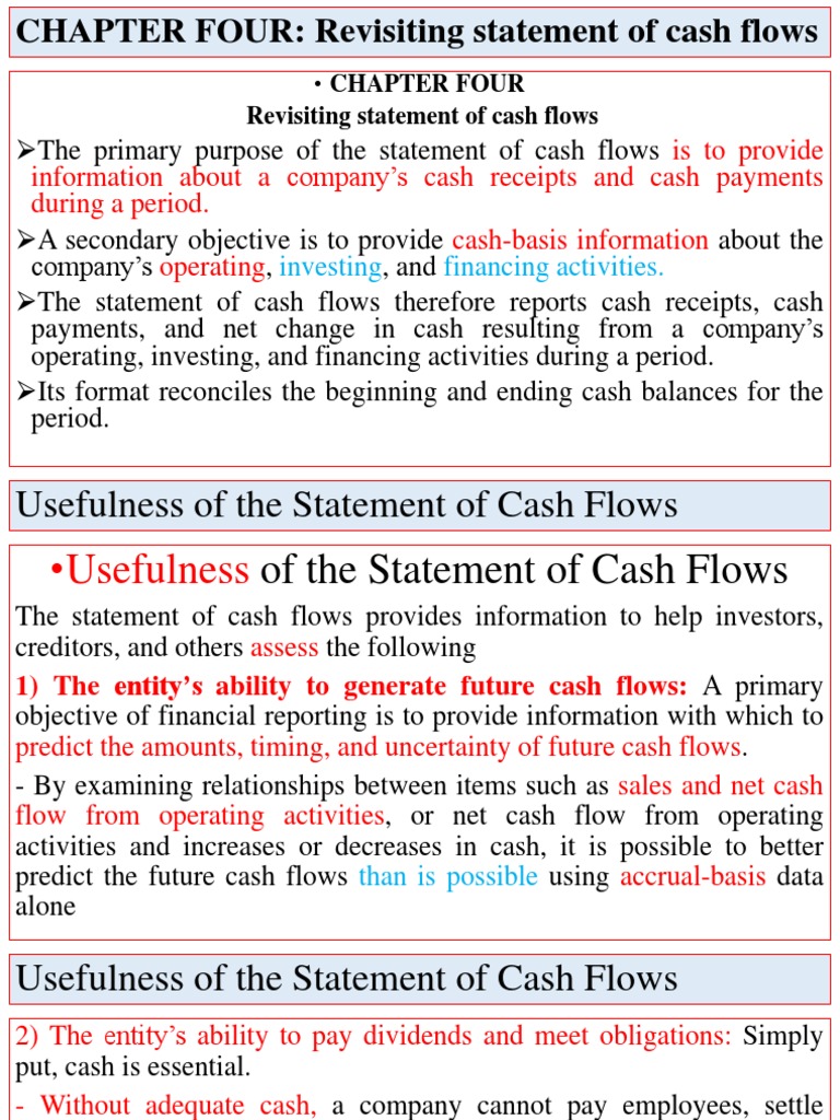 Chapter Four | PDF | Cash Flow Statement | Expense