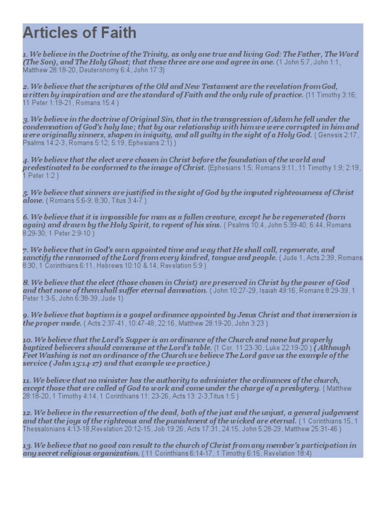 Articles of Faith | PDF | Original Sin | Jesus