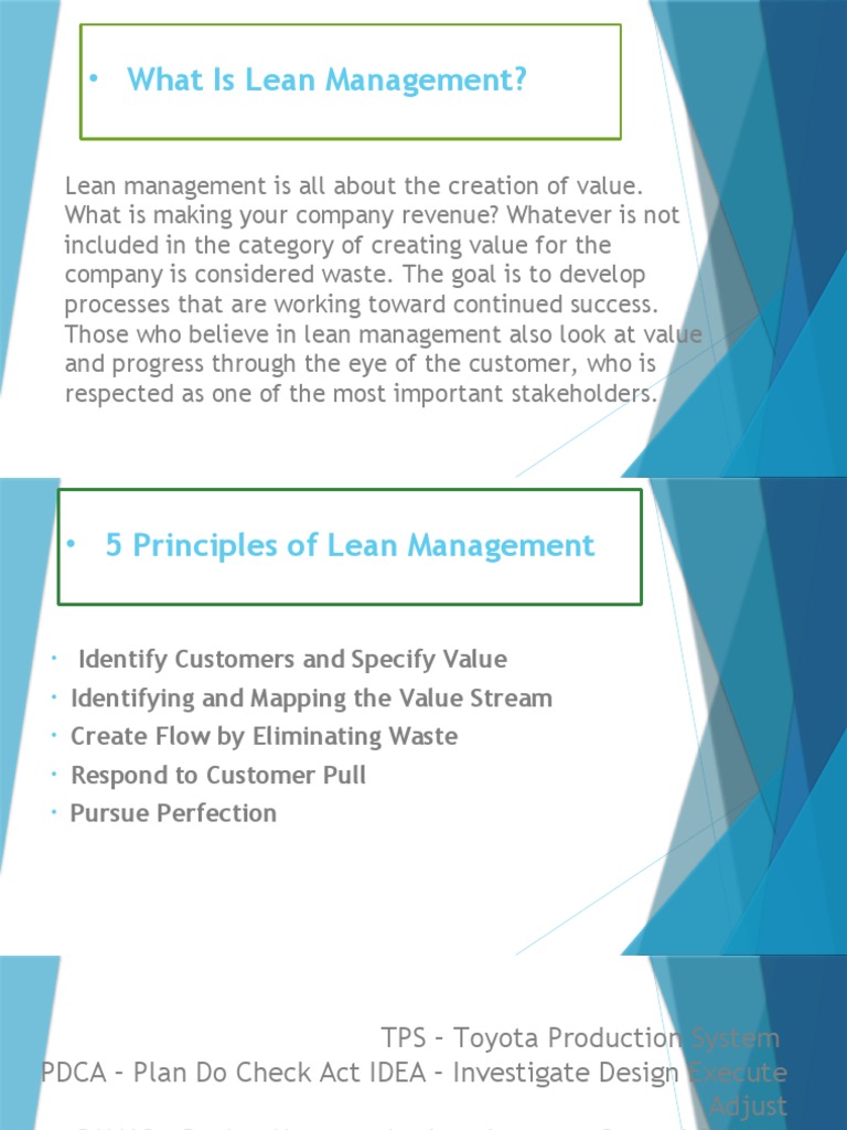 What Is Lean Management | PDF | Lean Manufacturing | Secondary Sector ...