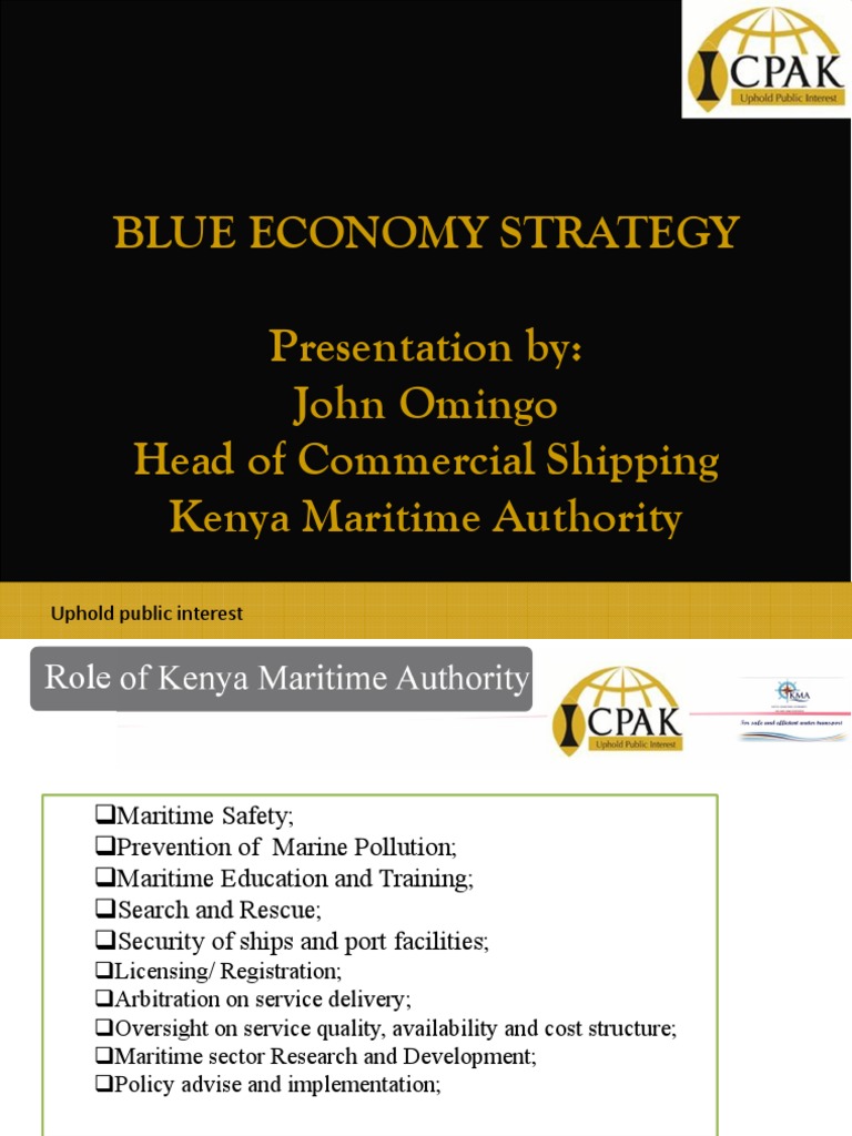 RA 5. Blue Economy Strategy John Omingo | PDF | Port | Oceans