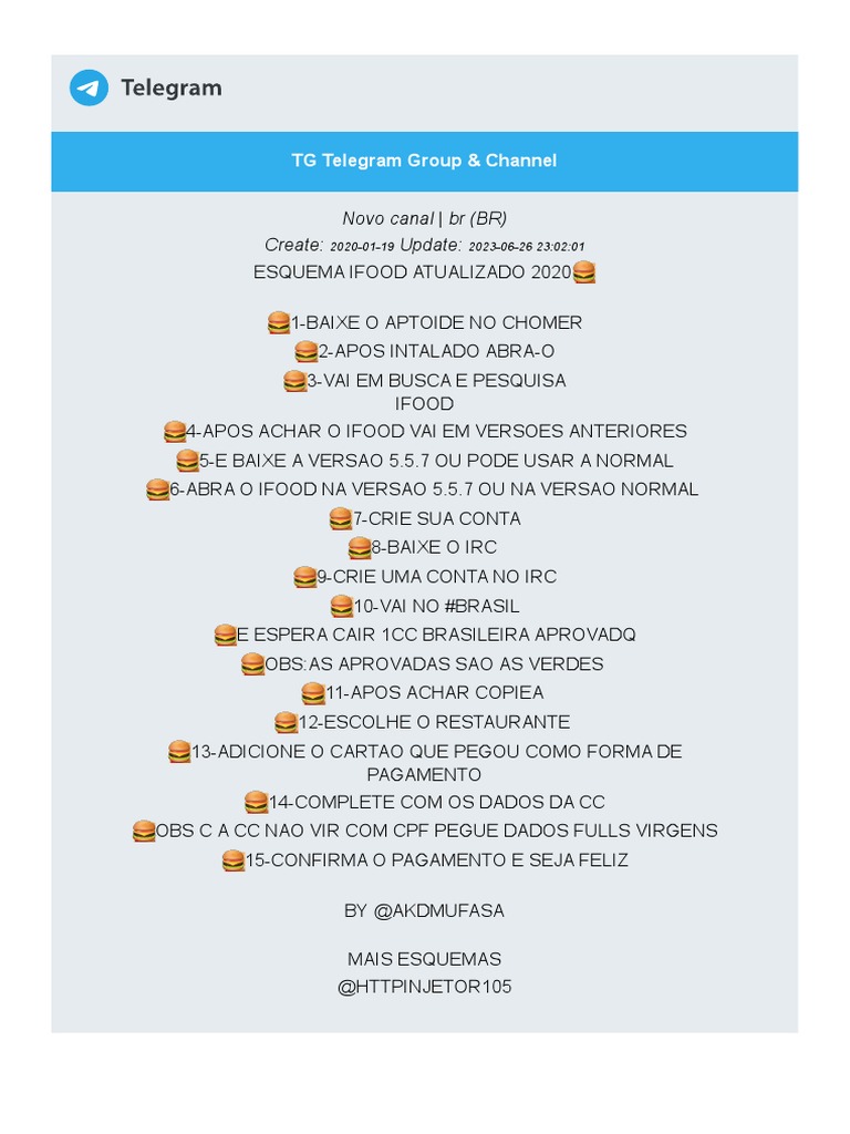 ESQUEMA IFOOD ATUALIZADO 2020? @Novo canal | PDF