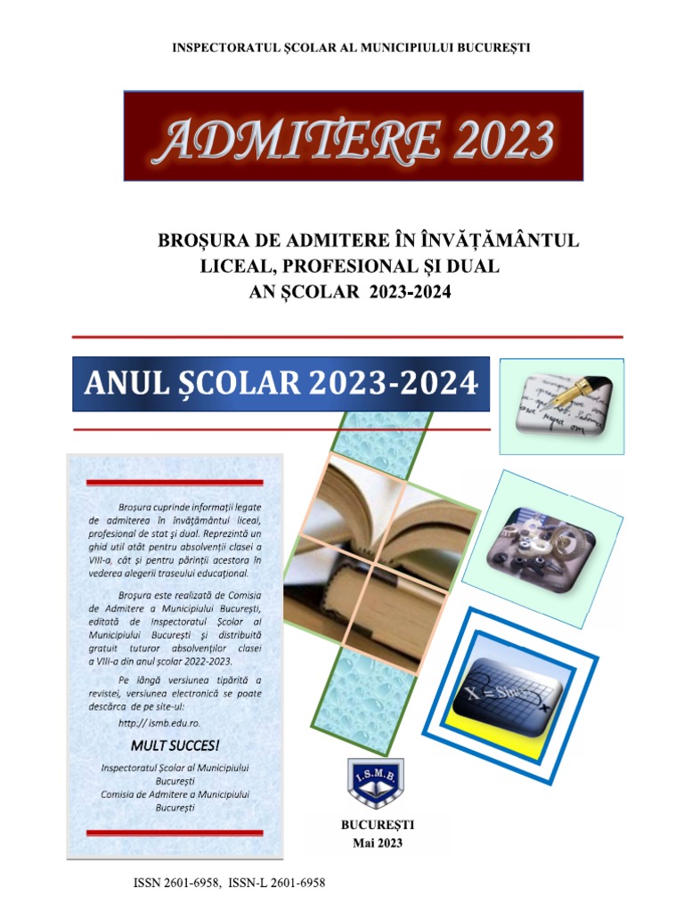 Brosura Admitere 2023 | PDF