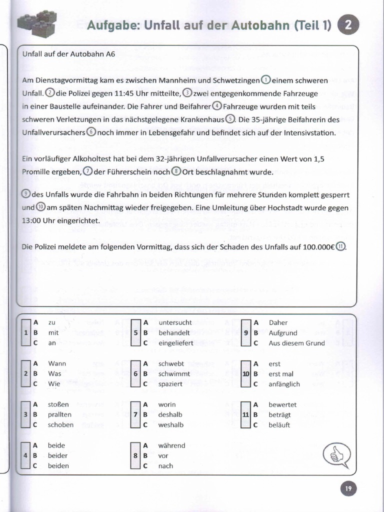 Sprachbausteine B2 7 Texte_2-2 | PDF