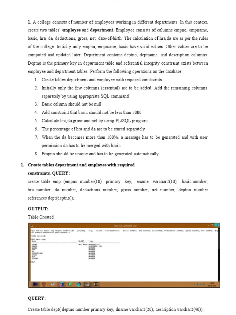 Dbms Lab Programs Pdf Relational Database Computer Programming