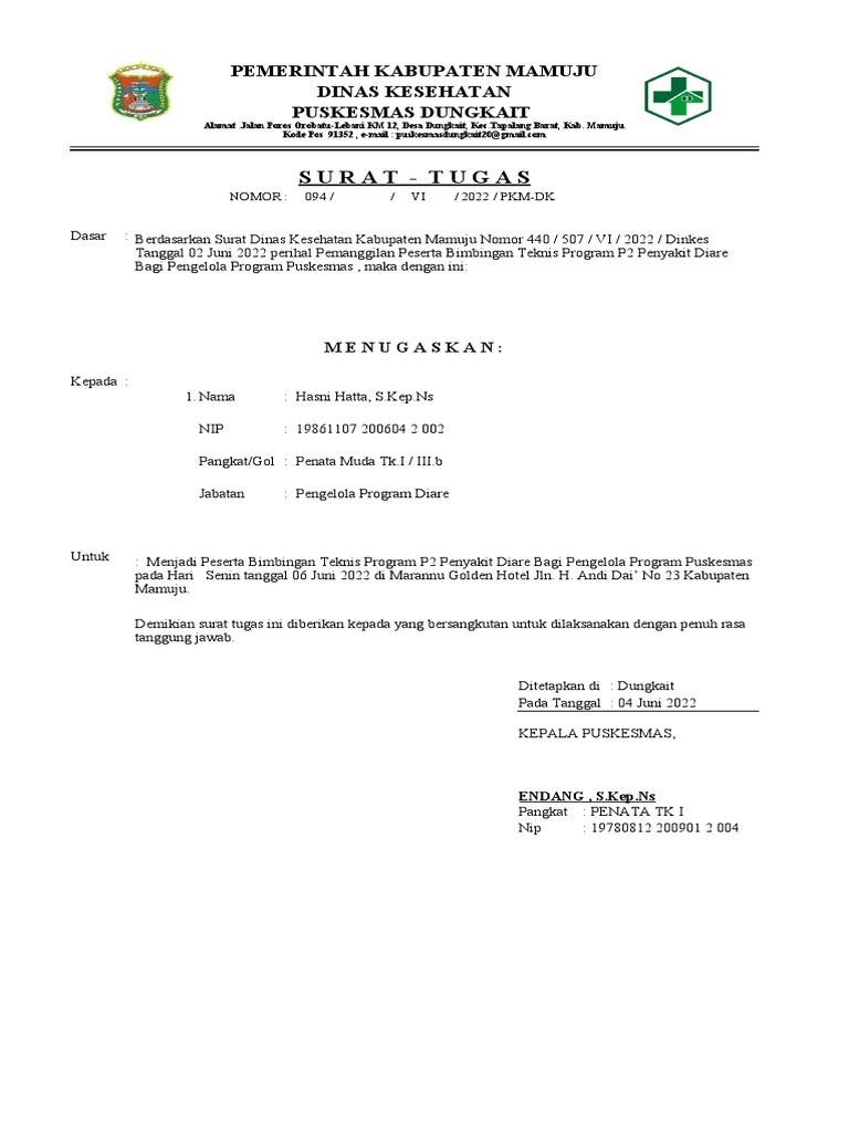 Surat Tugas HIV 2022 | PDF