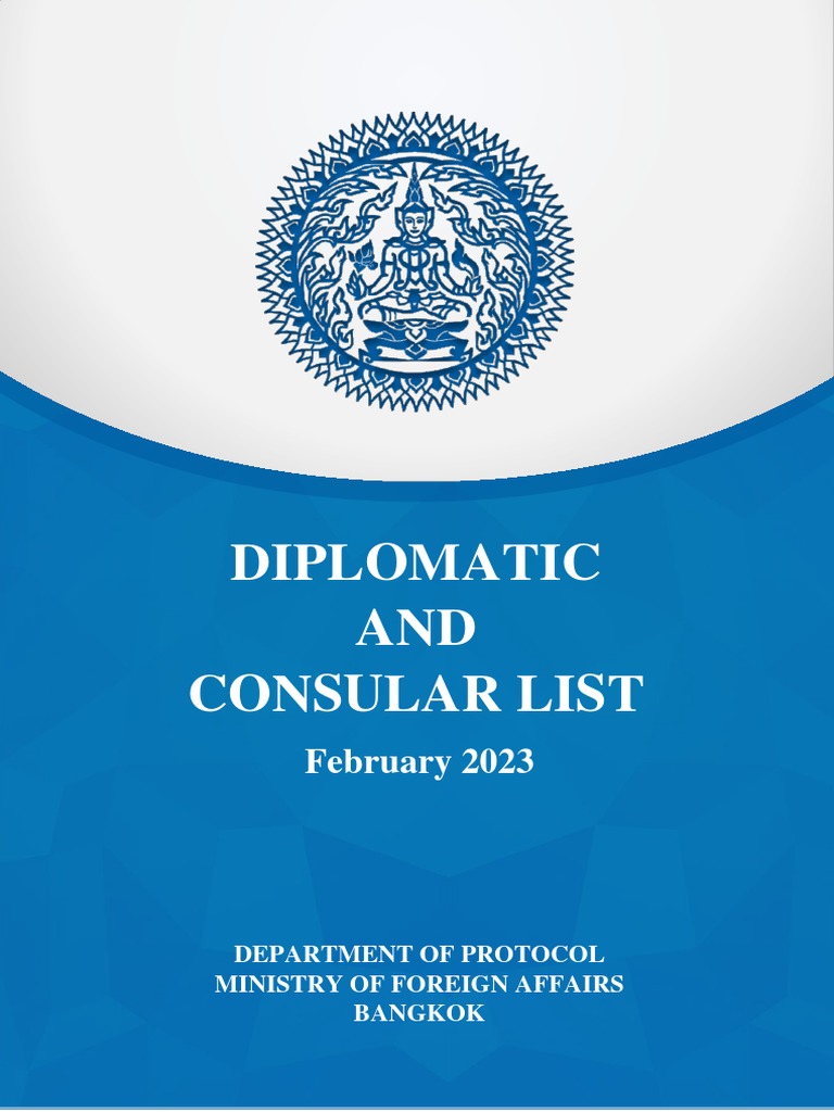 2023年泰国 | PDF | Diplomatic Mission | Diplomatic Rank