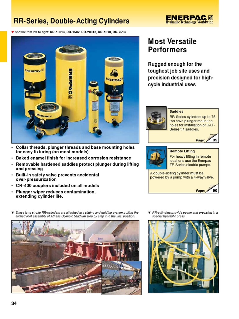 Cilindro Hidraulico Enerpac | PDF | Pump | Gas Technologies