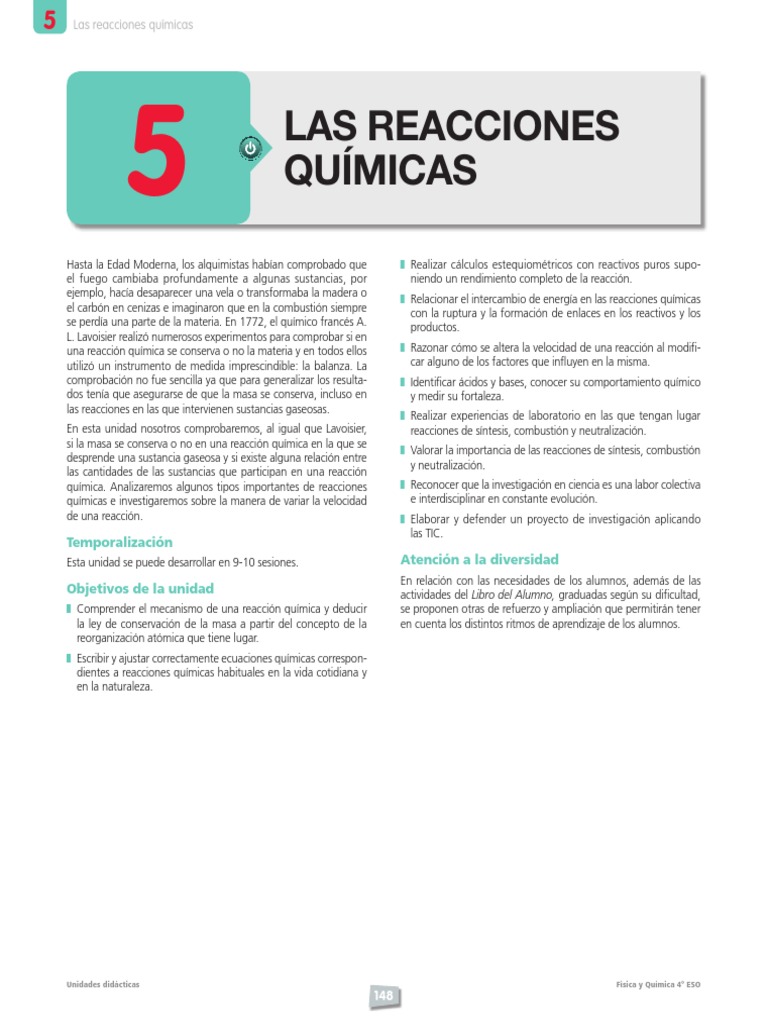 05 Guia Didactica Reacciones Quimicas | PDF | Reacciones químicas | Química