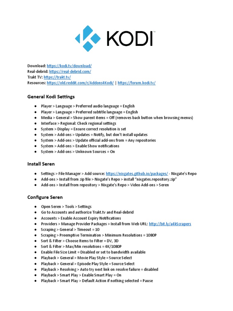 Kodi Install and Configuration | PDF | Menu (Computing) | Software Repository