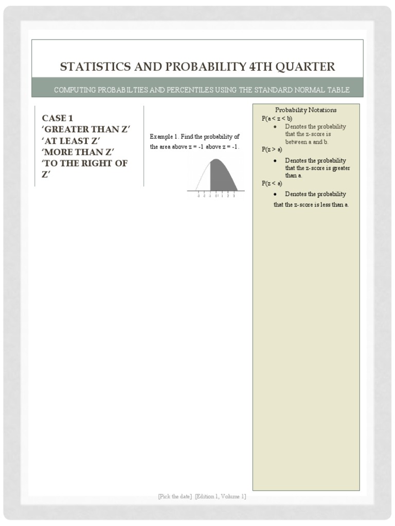 Statistics and Probability 4th Quarter | PDF | Probability And Statistics | Statistical Analysis