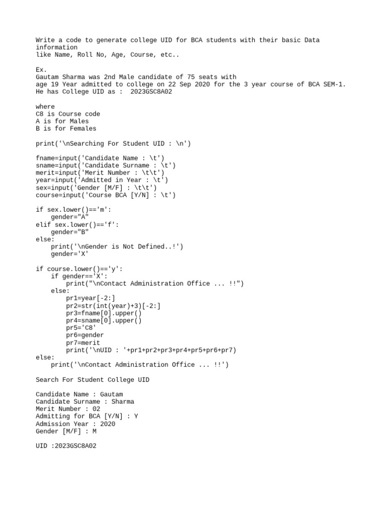 UID Generation | PDF