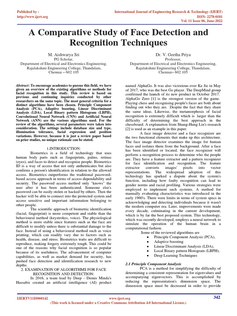 A Comparative Study of Face Detection and Recognition Techniques ...