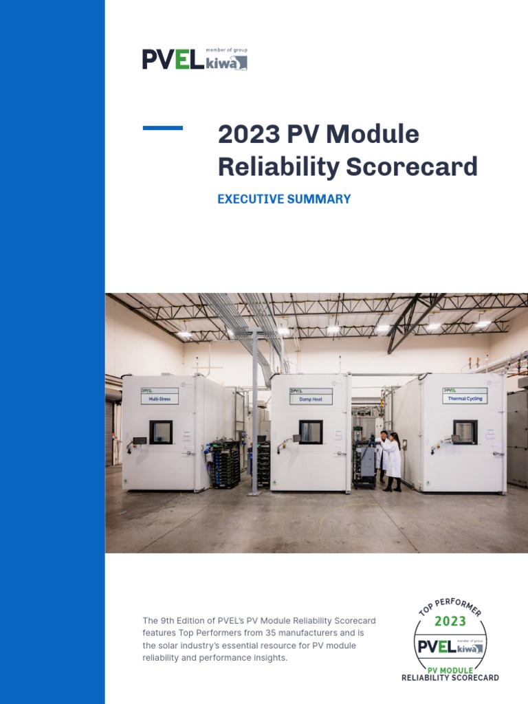 2023 PVEL PV Module Reliability Scorecard Executive Summary | Download ...