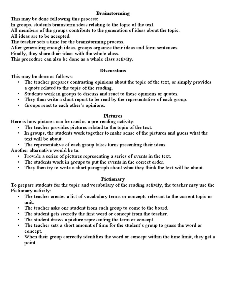 Pre-Reading Strategies | PDF | Cognitive Psychology | Cognition