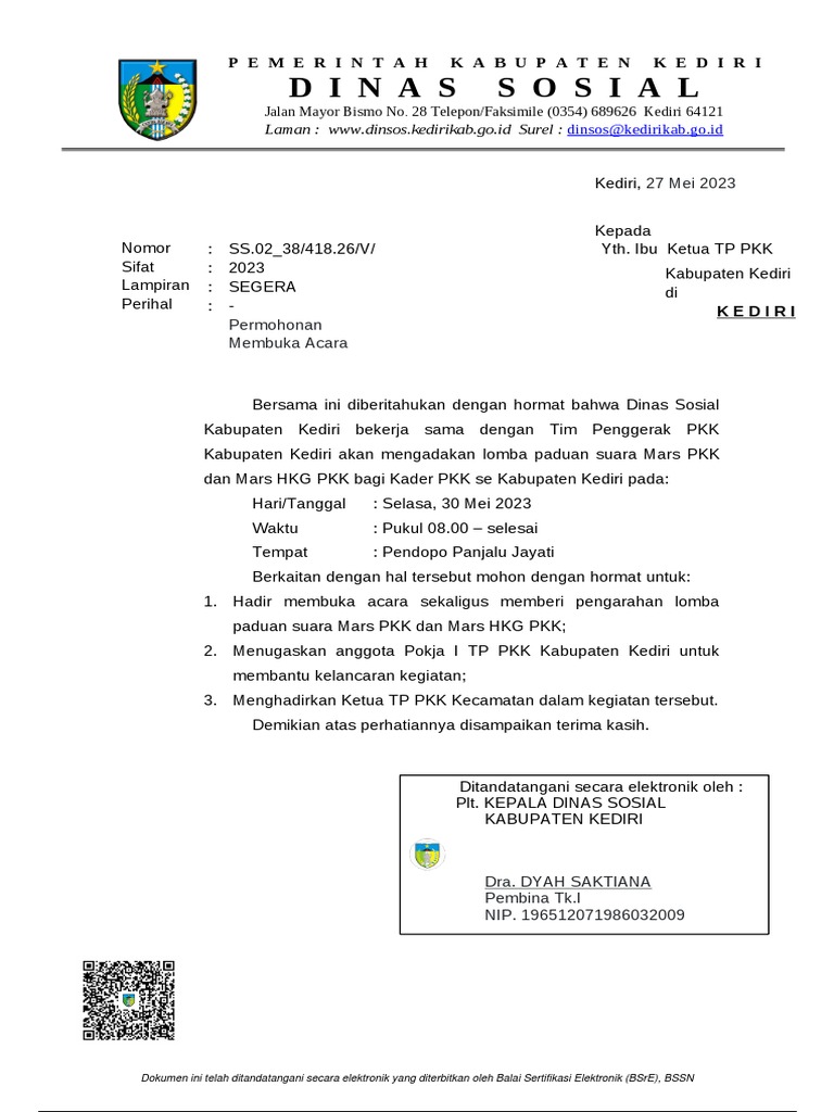 Permohonan Membuka Acara | PDF