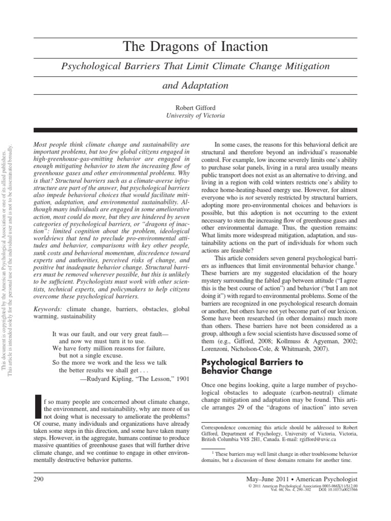 The Dragos of Inaction | PDF | Psychology
