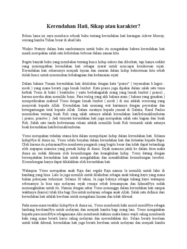 Kerendahan Hati | PDF | Agama & Spiritualitas