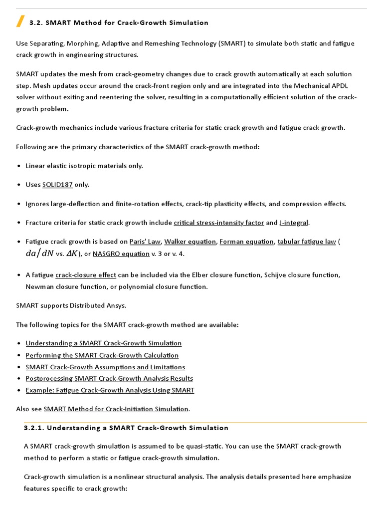 3.2. SMART Method For Crack-Growth Simulation | PDF | Fracture Mechanics | Fracture
