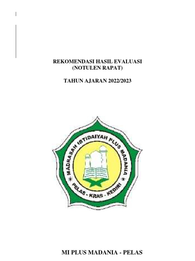 27. Dokumen Rekomendasi dari Hasil Evaluasi (Notulen Rapat) | PDF