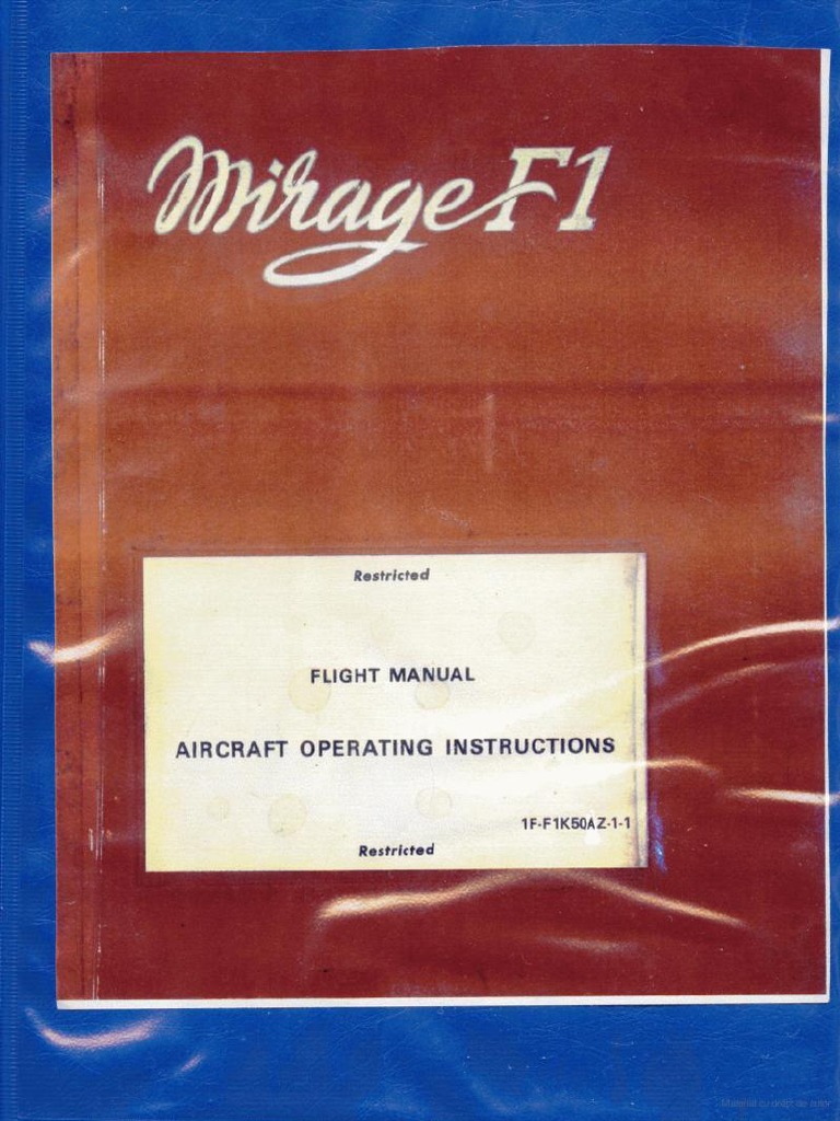 Mirage f1 Flight Manual | PDF