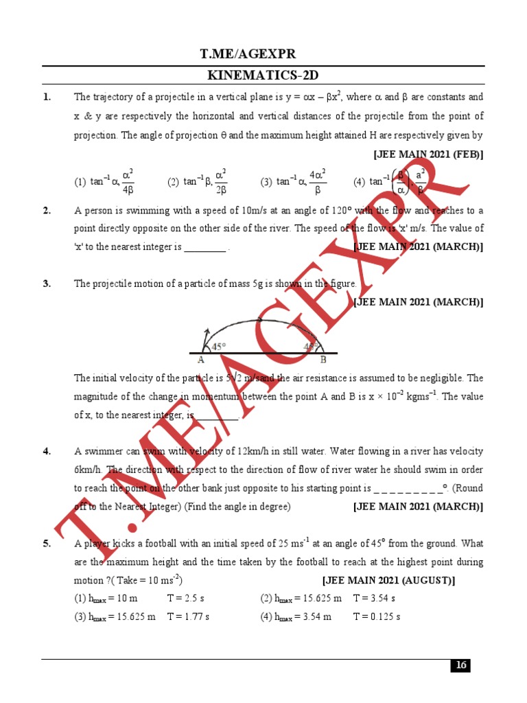Kinematics 2D | PDF | Mechanics | Applied And Interdisciplinary Physics