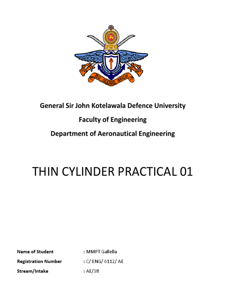 Thin Cylinder Stress and Strain Analysis | PDF | Stress (Mechanics ...