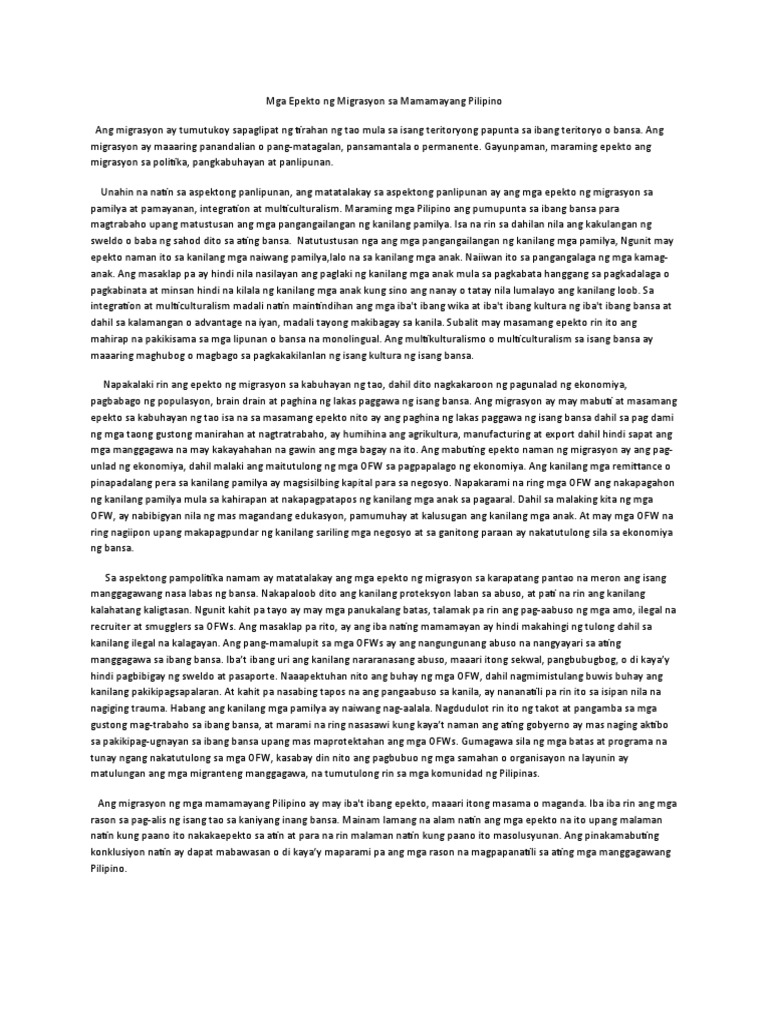 Aspektong Pangkabuhayan | PDF