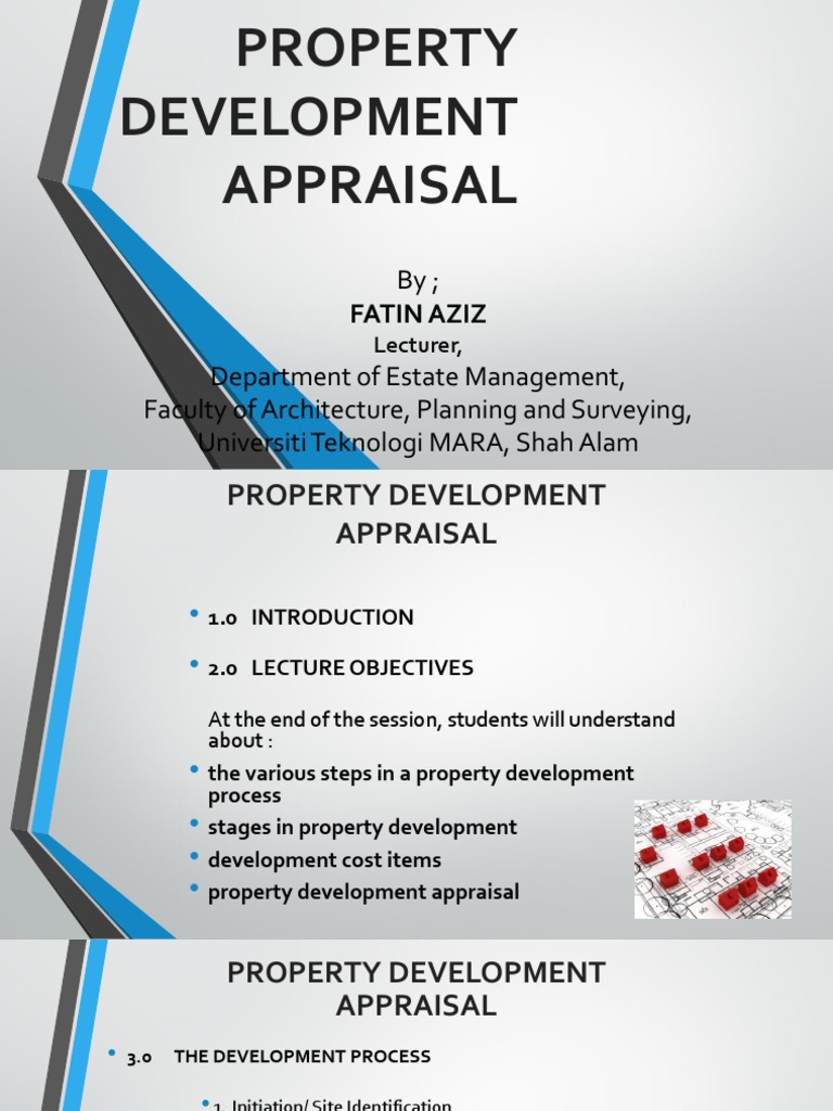 Lecture 1 - DEVELOPMENT APPRAISAL | PDF | Real Estate Appraisal | Net Present Value