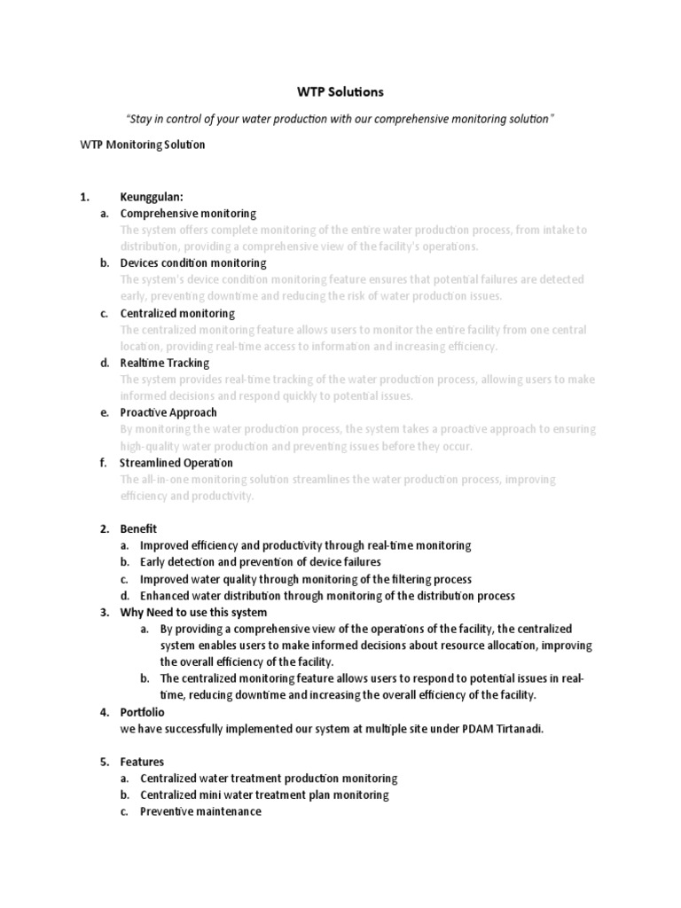WTP Solutions | PDF | Water | Computing