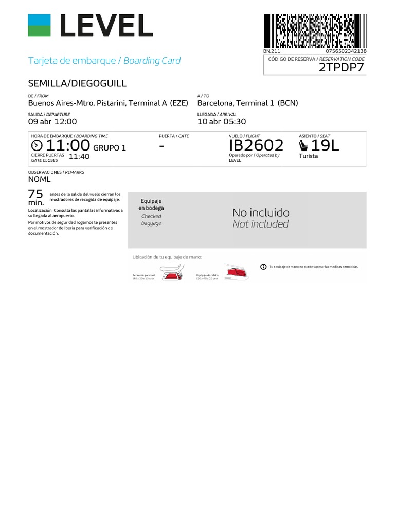 Iberia Check) | Descargar gratis PDF | Transporte | Aviación