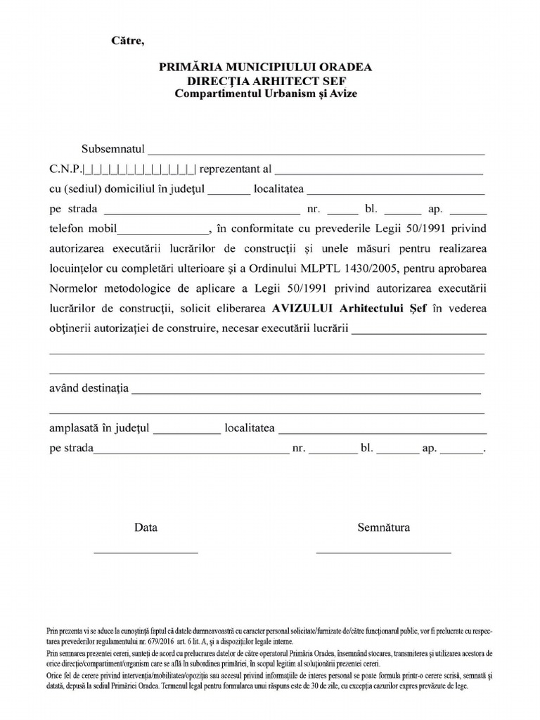 Cerere Aviz Arh Seef - PMO | PDF