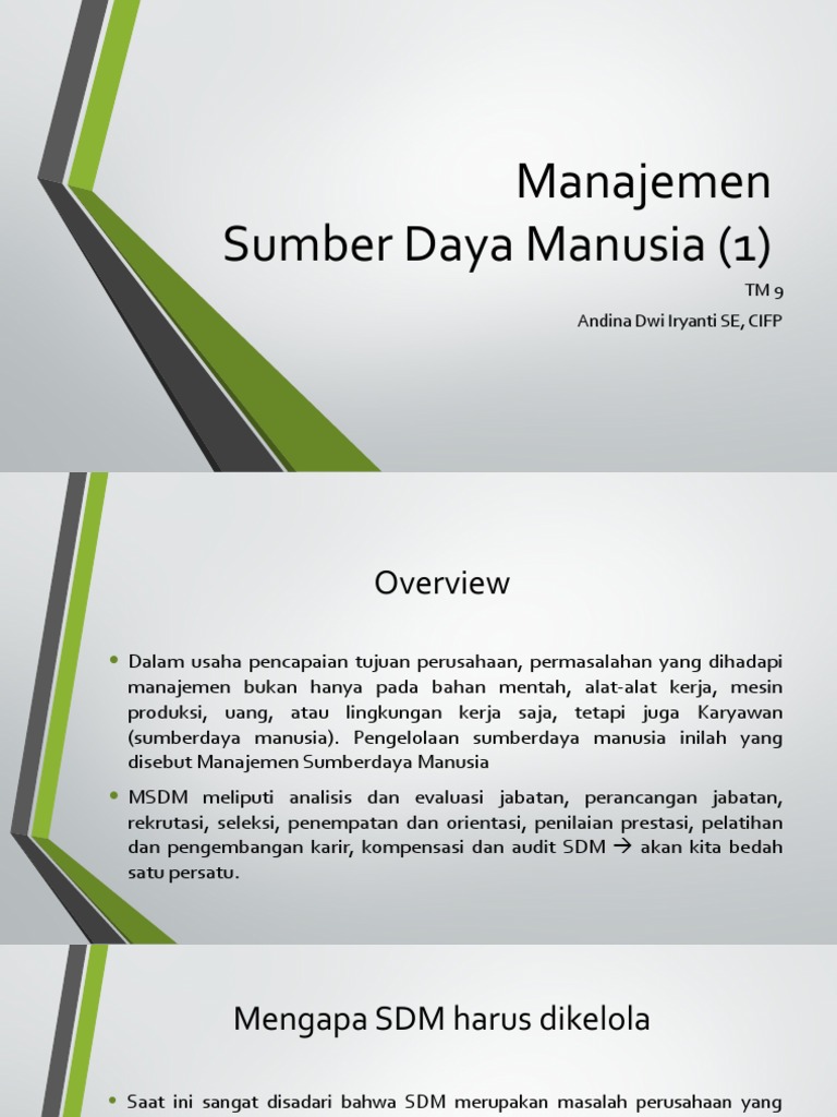 TM 9 Manajemen SDM | PDF