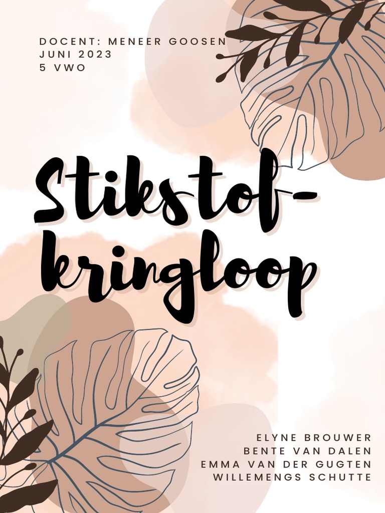Biologie Voorkant Stikstofkringloop Pdf