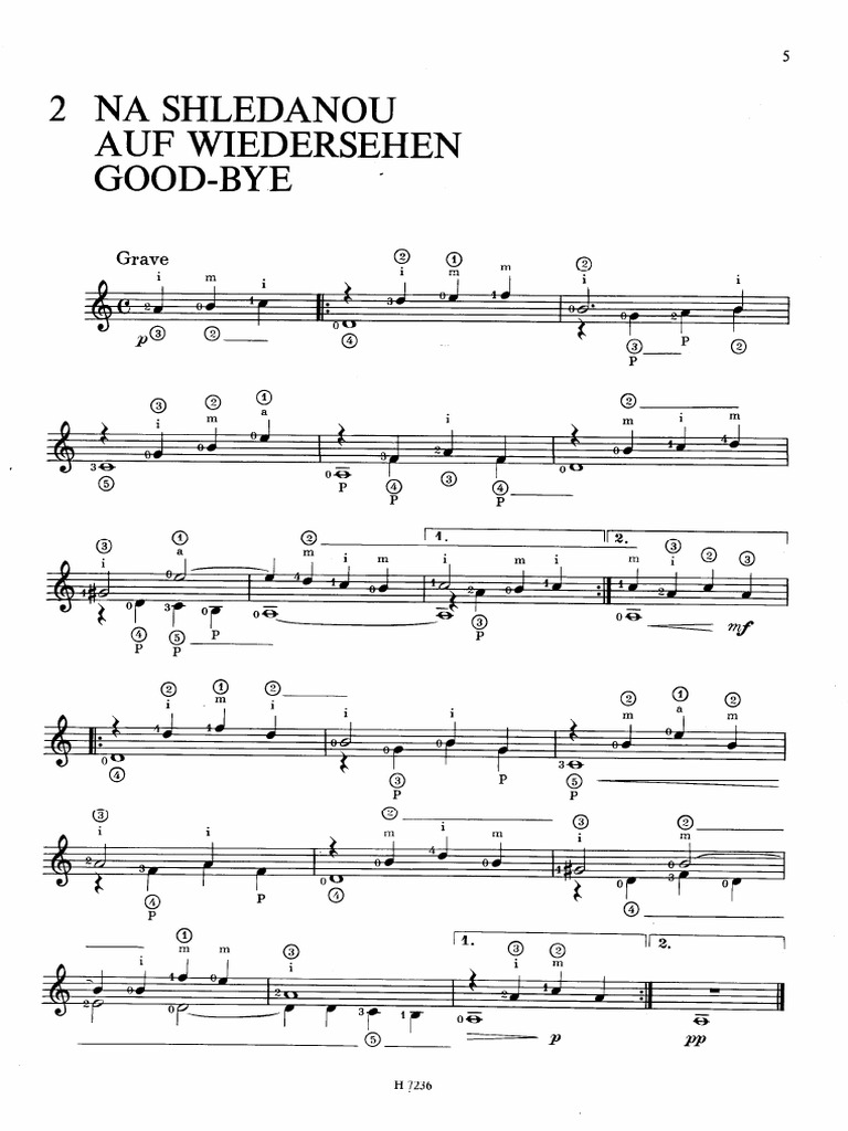 Auf Wiedersehen Lied | PDF