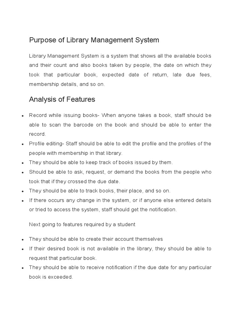 Library Management System Overview | PDF | Spotify | Mobile App