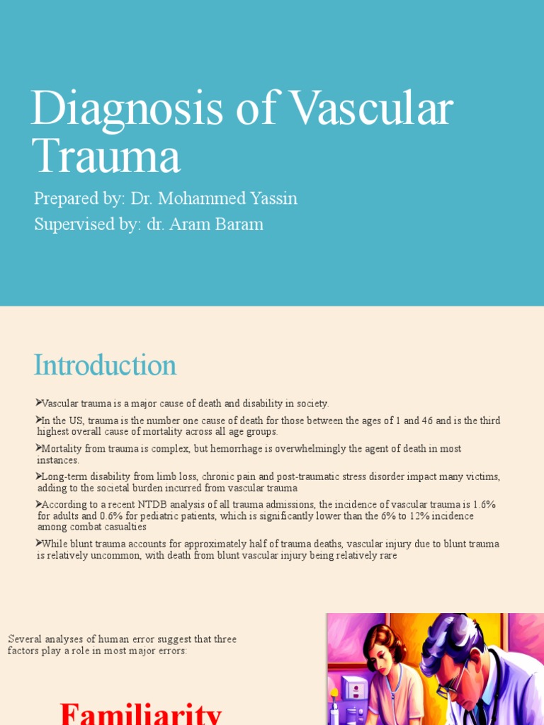 Vascular Trauma Diagnosis (Autosaved) 1 | PDF | Injury | Hemodynamics