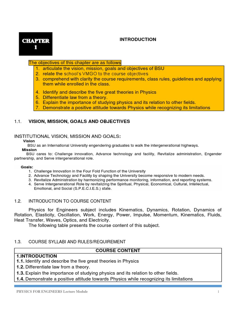 PY 21 LECTURE MODULE 1-2.1 INTRO AND PHYSICAL QUANTITY | PDF | Rotation Around A Fixed Axis ...