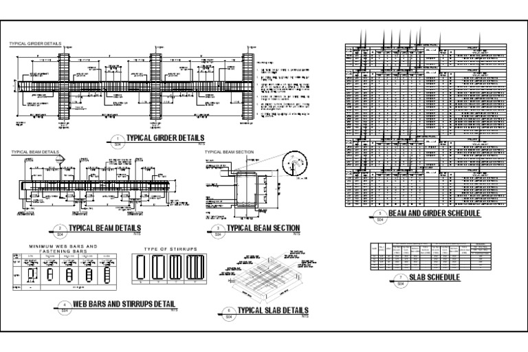 Structural - Girder Detail and Schedule | PDF | Structural Engineering | Building Engineering