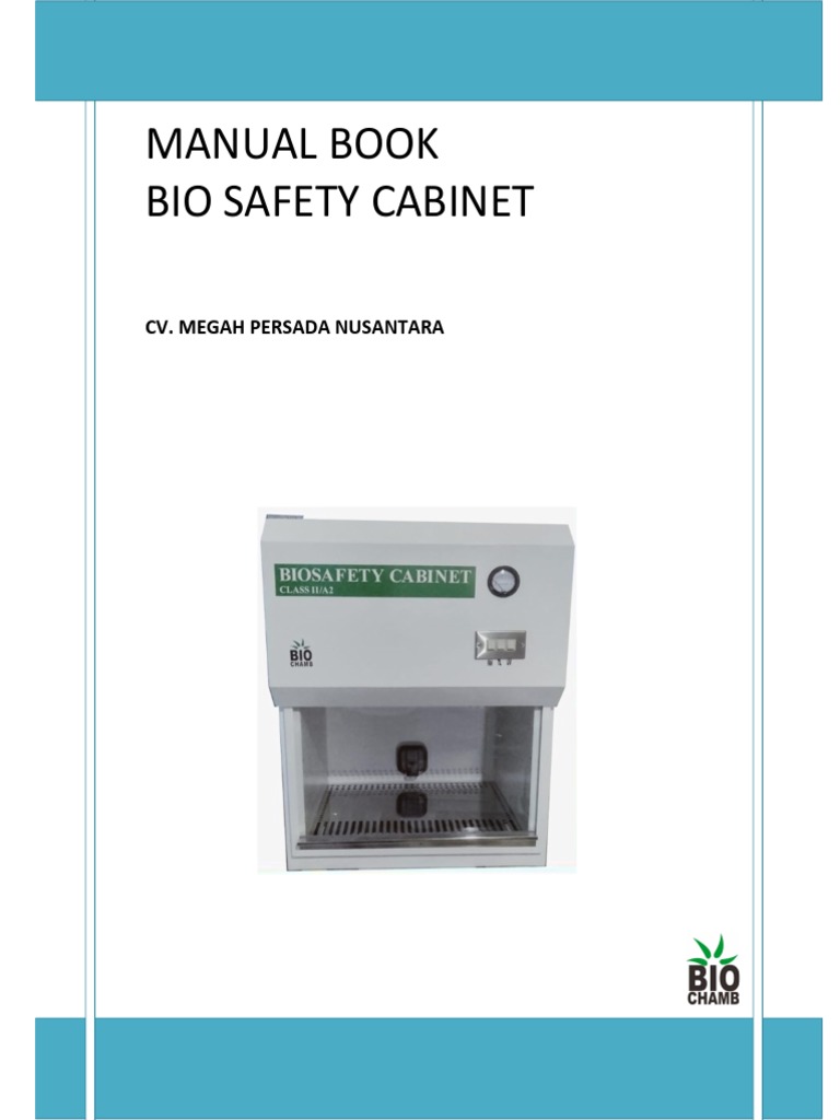 Manual Book Bio Safety Cabinet | PDF