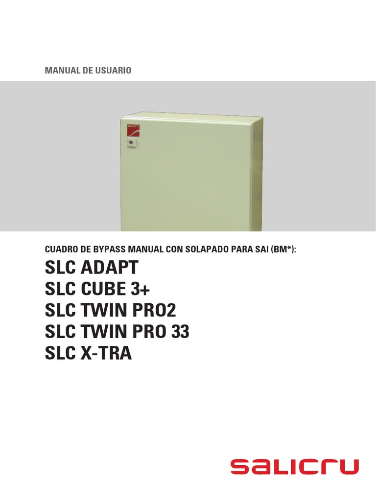 SLC ADAPT - Make-Before-Break Manual Bypass Panel - es.EL04300 | PDF | Transformador | Electricidad
