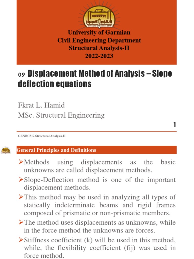 09 Displacement Method - Slope Deflection Equations | PDF | Beam ...
