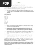 Numerology Worksheet PDF | PDF | Languages | Language Arts & Discipline